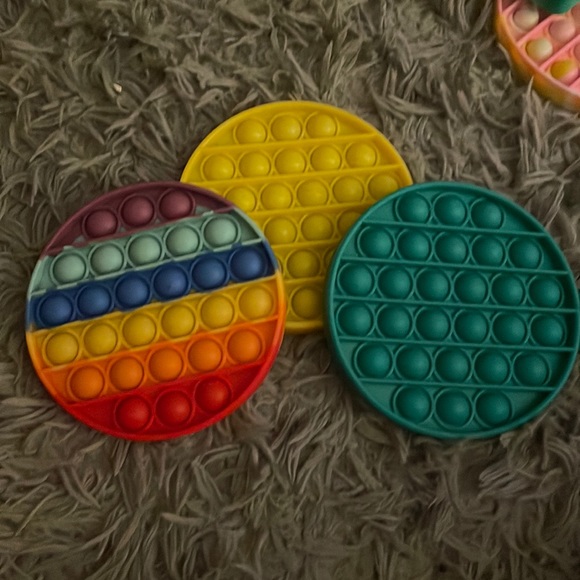 Toys | One Rainbow Pop It One Yellow Pop It One Teal Pop It | Poshmark
